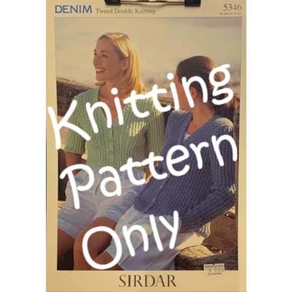 Sirdar | Art | New Sirdar 5346 Denim Tweed Ladies Cropped Cardigan ...